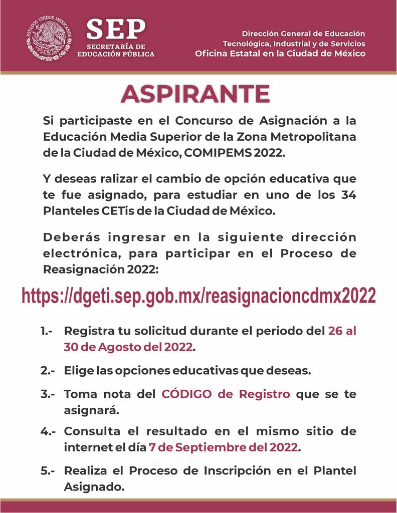 INSCRIPCIONES DE PRIMER INGRESO | CETIS 06 Ignacio Manuel Altamirano