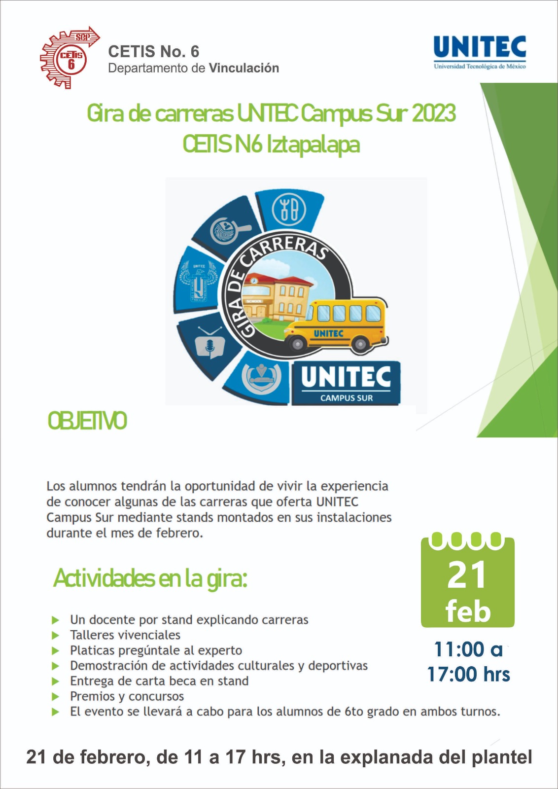 GIRA DE CARRERAS UNITEC CAMPUS SUR 2023 | CETIS 06 Ignacio Manuel ...
